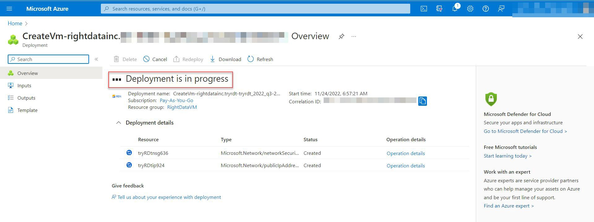 Steps involved installing DataTrust (RDt) application on Azure – RightData