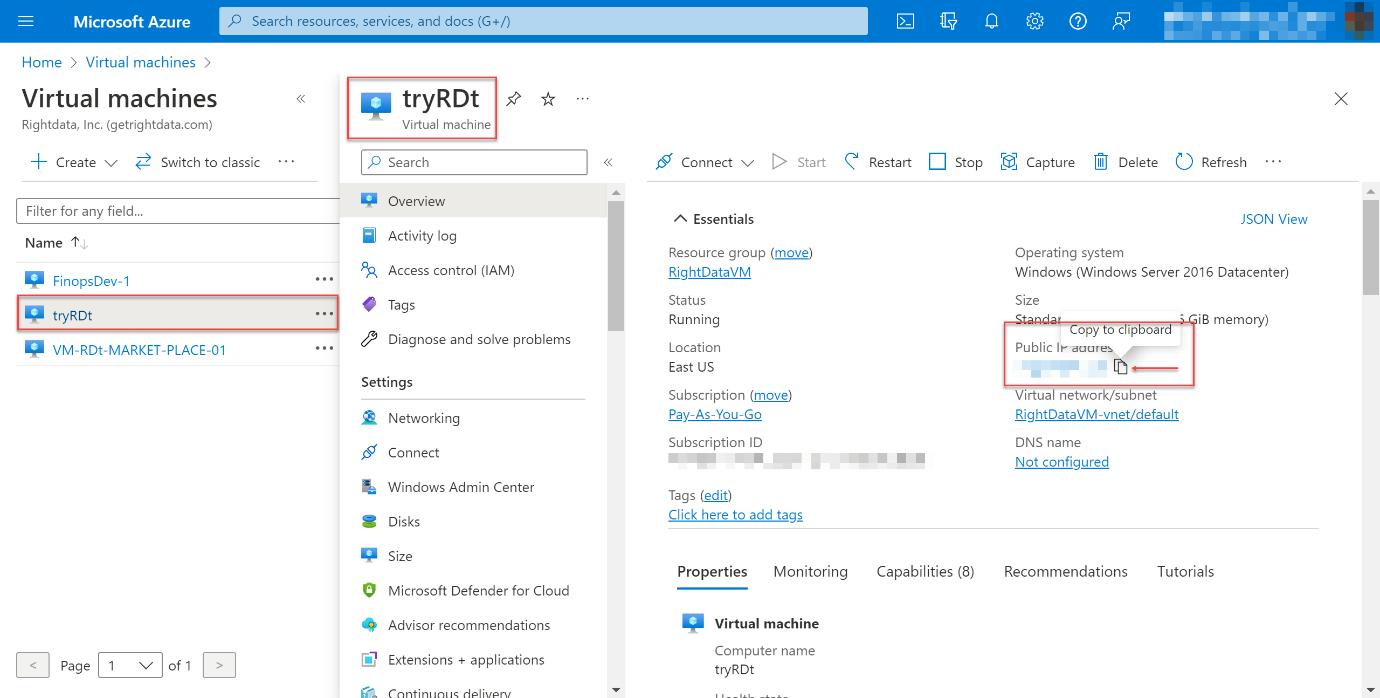 Steps involved installing DataTrust (RDt) application on Azure – RightData