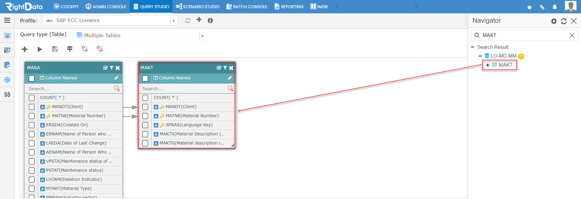 Querying Sap Ecc Using Multiple Tables Rightdata