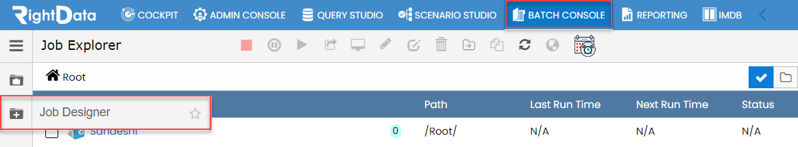 Job Execution Using Execute On Rightdata