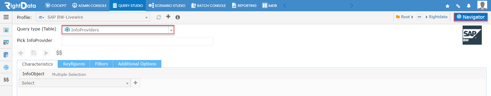 Querying SAP BW Infoprovider – RightData