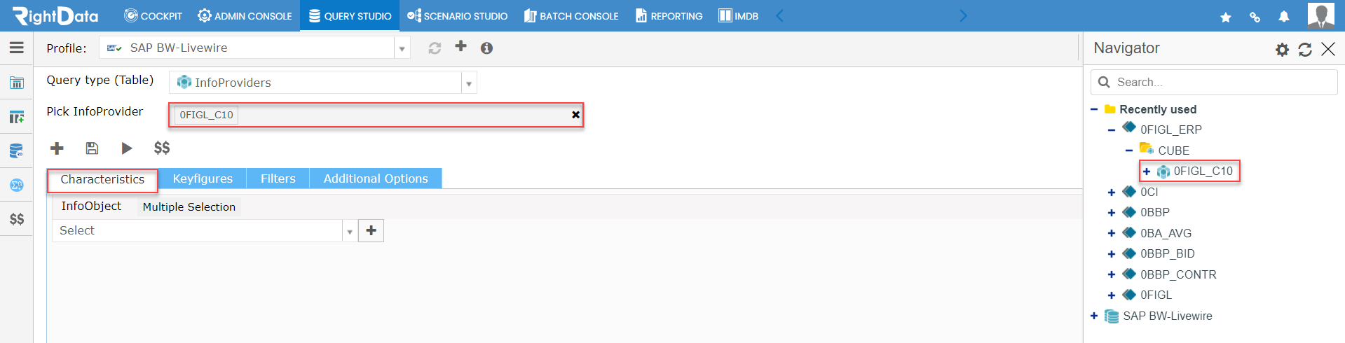 Querying SAP BW Infoprovider – RightData