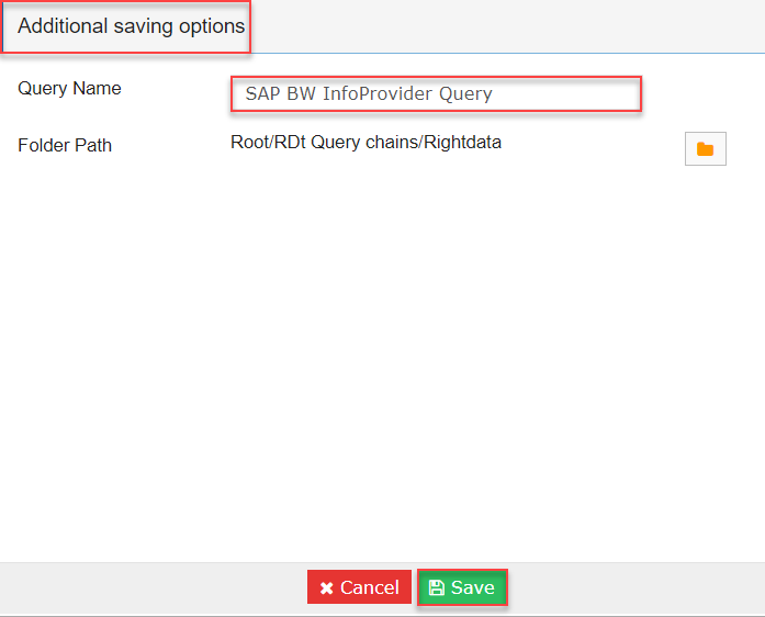 Querying SAP BW Infoprovider – RightData