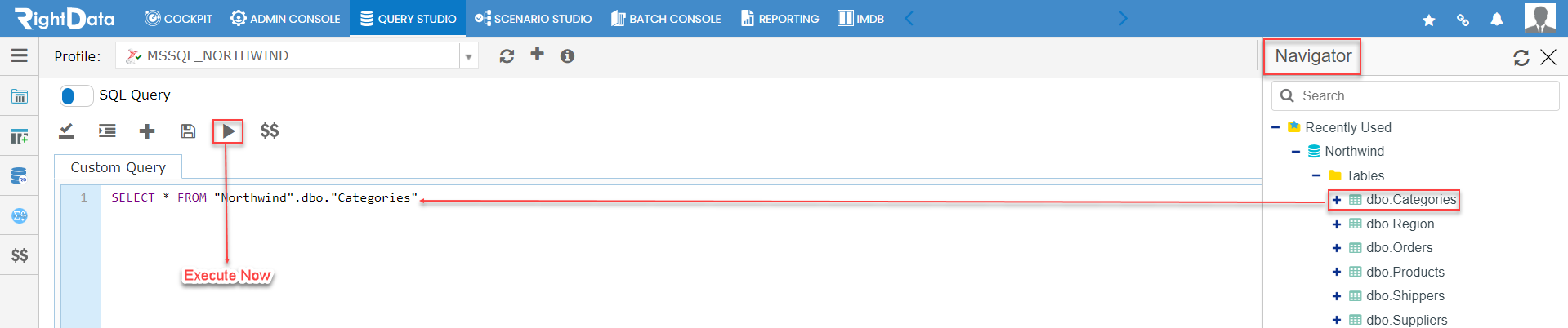 Re Usable Rdbms Custom Sql Query Using Mssql Rightdata