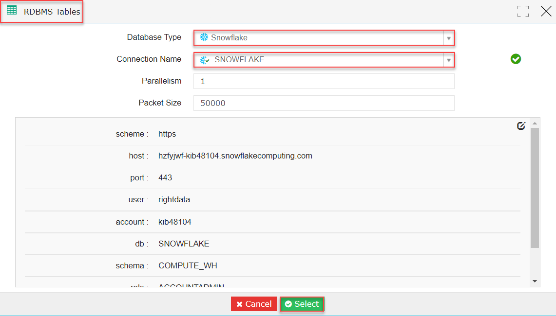 Pushdown Reconciliation Using Data Compare Snowflake Data Source