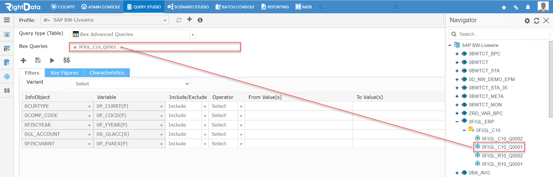 Query Sap Bw Bex Report Rightdata 