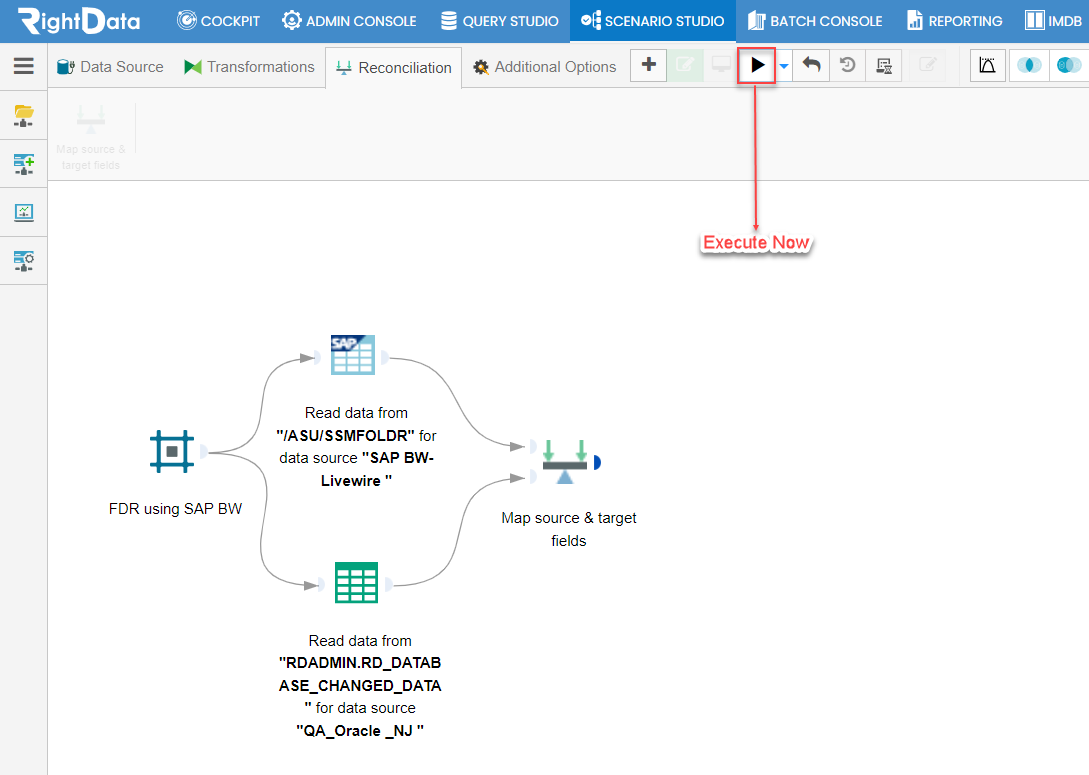 FDR execution using SAP-BW profile – RightData