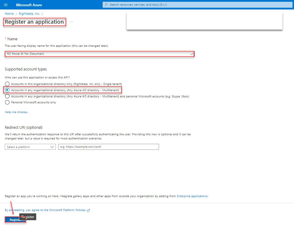 Power BI pre-configuration steps using Tenant ID – RightData