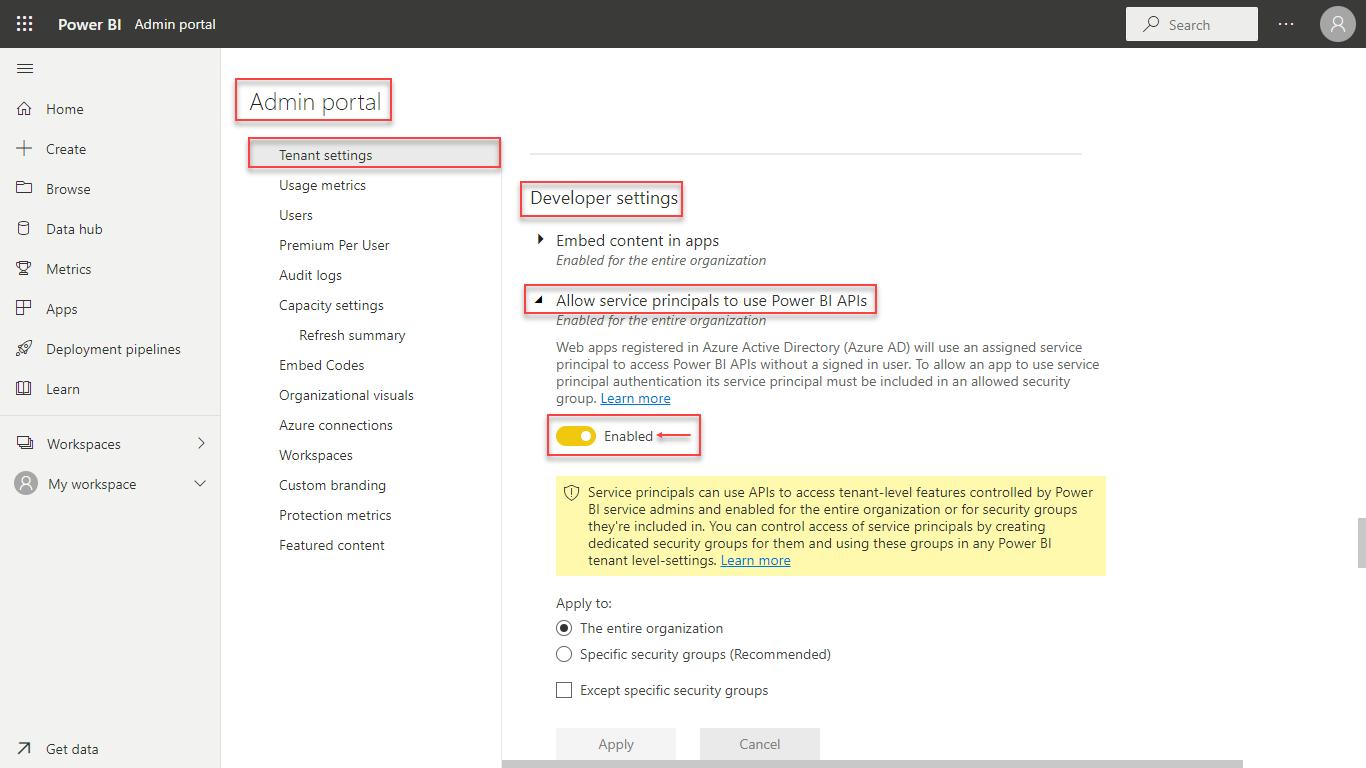 Power BI pre-configuration steps using Tenant ID – RightData