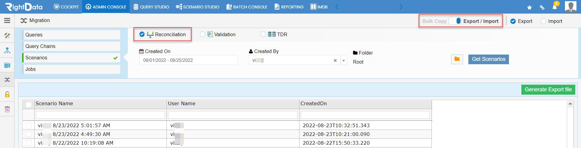 Scenarios Content Management system – RightData