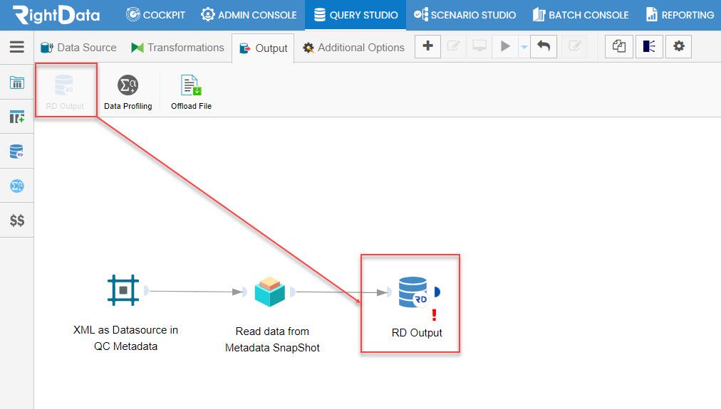 Xml As Data Source In Metadata Widget Of Query Chain Rightdata