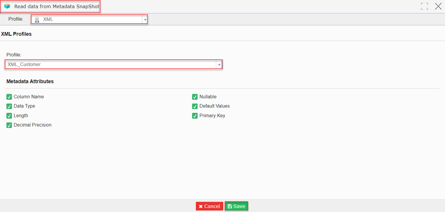 Xml As Data Source In Metadata Widget Of Query Chain Rightdata