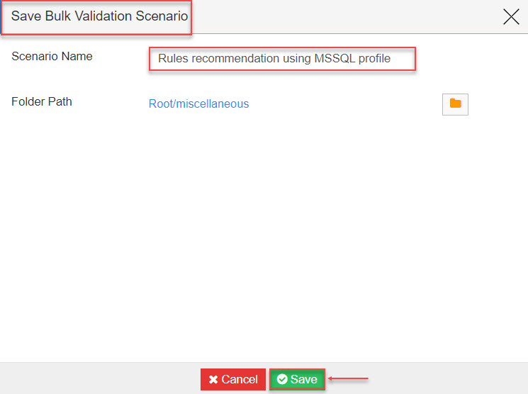 Enable rule recommendation in Bulk Data Validation – RightData
