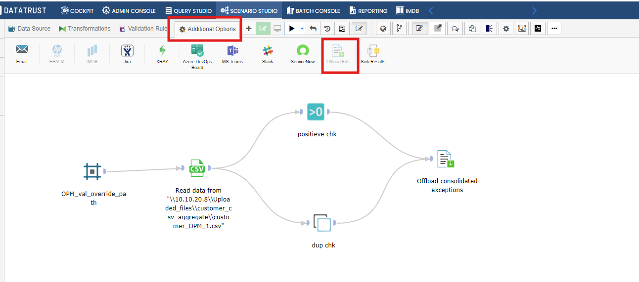 Offload File Option in Query Chain – RightData