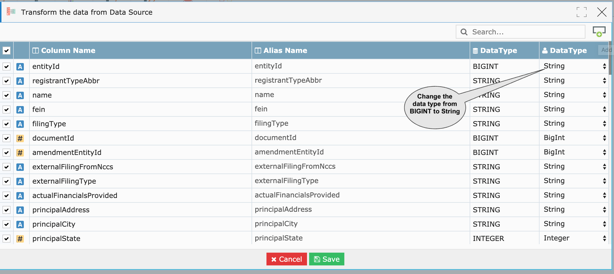 Transform Data – Add Derived Columns – RightData