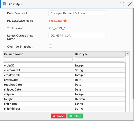 Transform Data – Add Derived Columns – RightData
