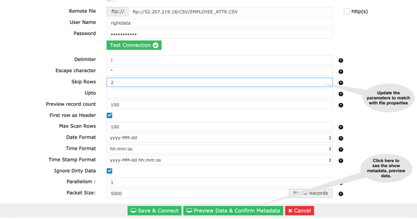 Query remote CSV File – RightData