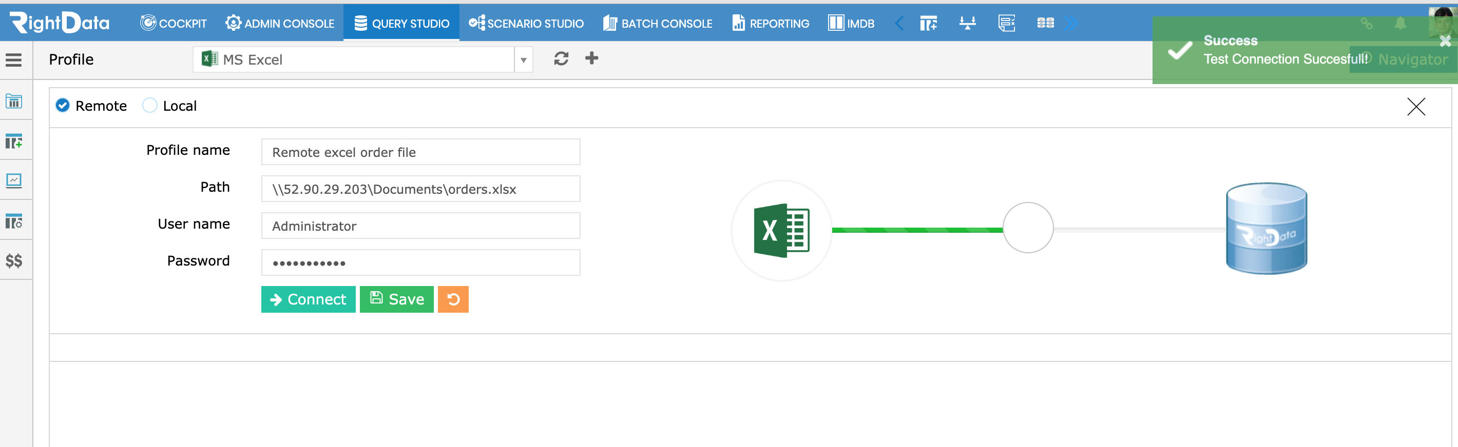 Querying Remote Excel Workbook – RightData