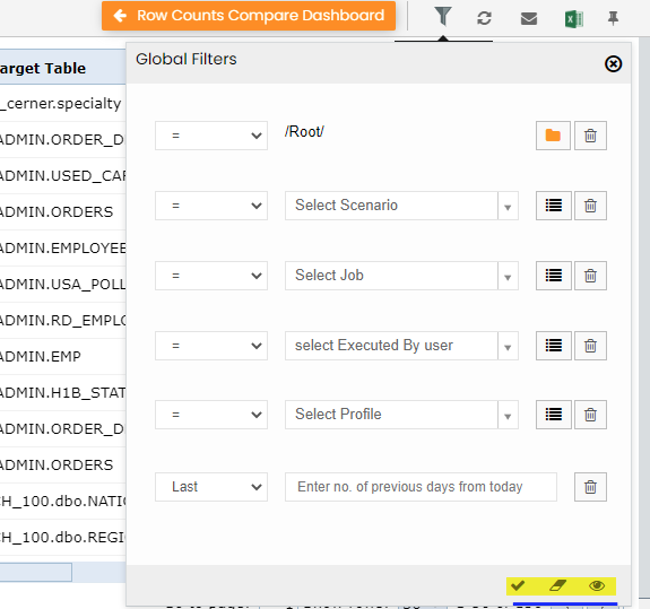 Row Count Compare Report – RightData