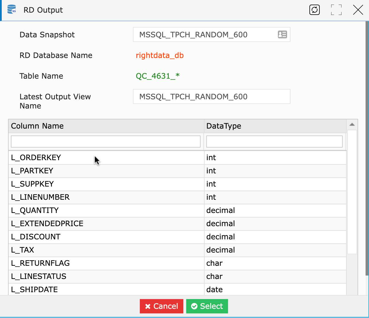 Source to Target Reconciliation of Random Sample Dataset – RightData