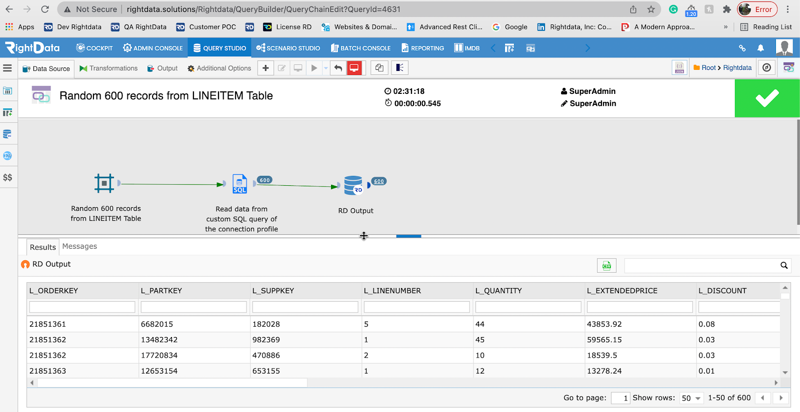 Source to Target Reconciliation of Random Sample Dataset – RightData