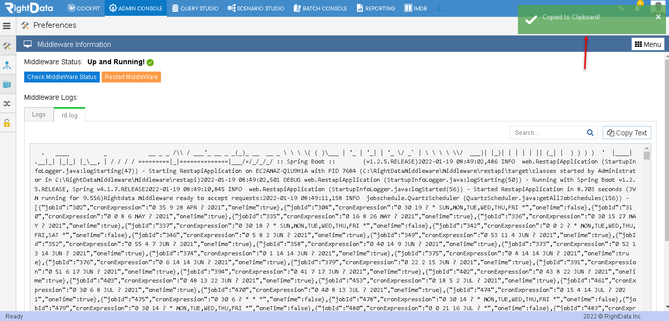 Middleware Information – RightData