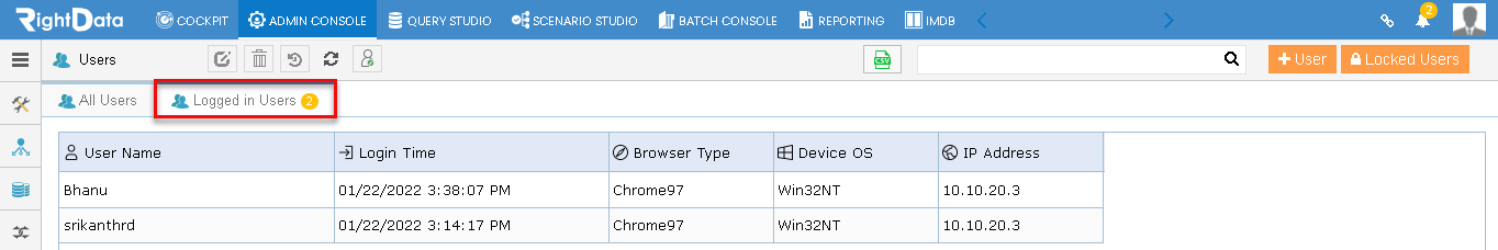 User Management – RightData