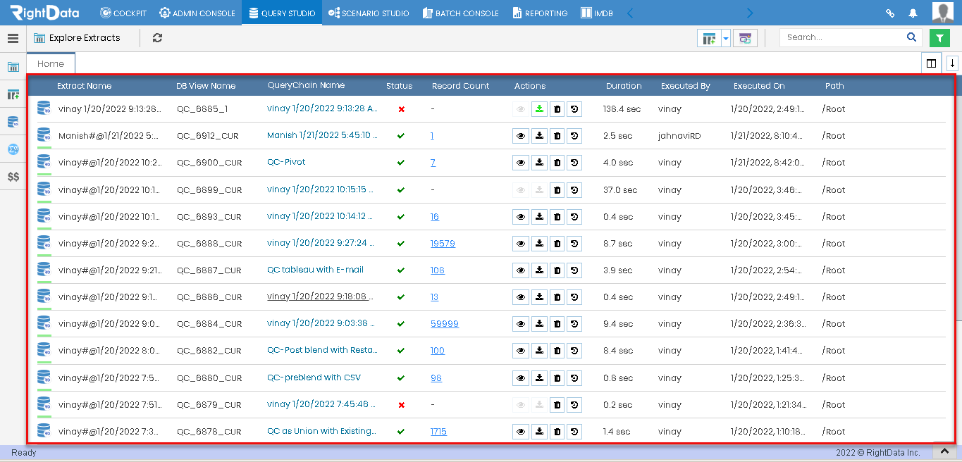 Explore Extracts – RightData