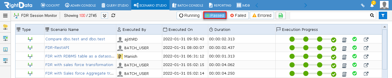 FDR Session Monitor – RightData