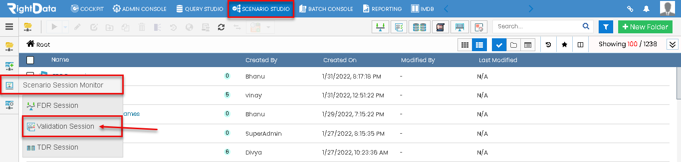 Validation Session Monitor – RightData