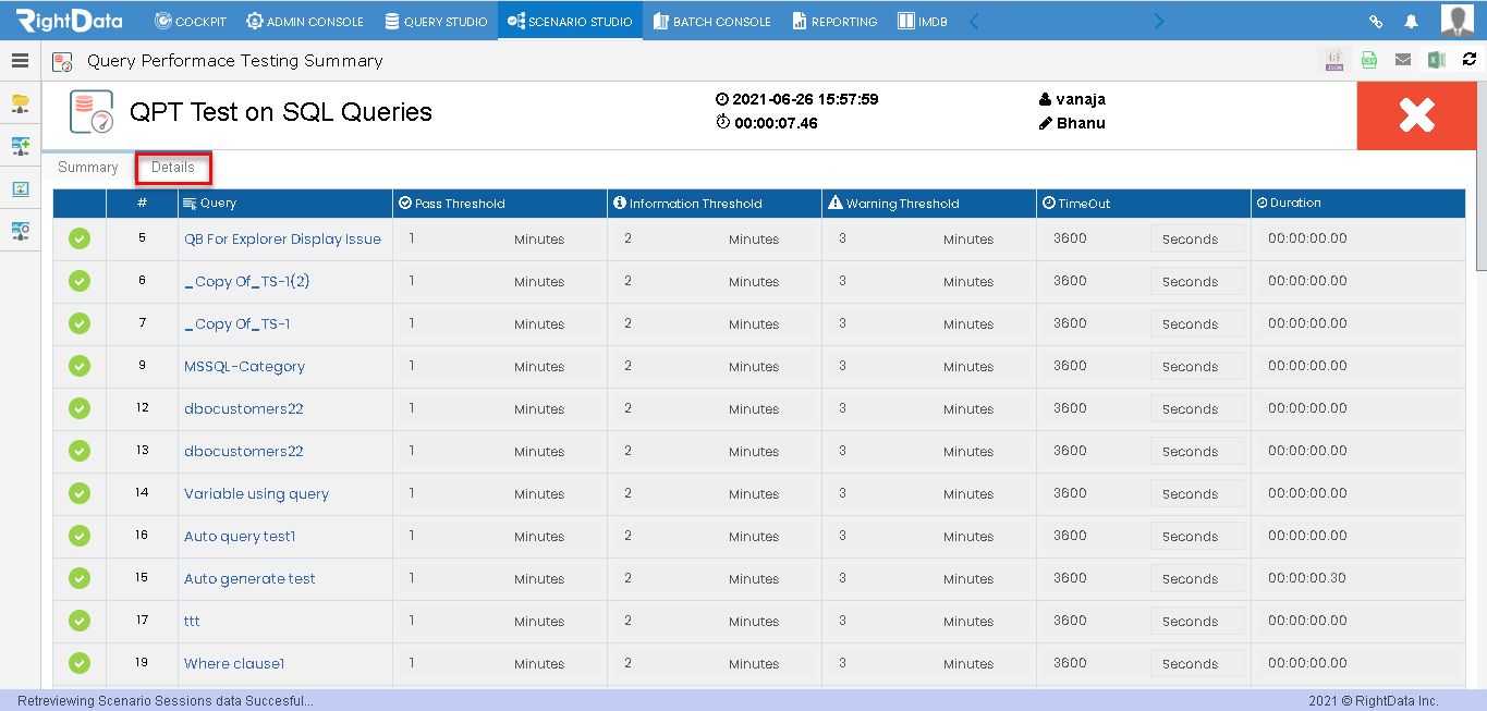 Query Performance Testing – RightData