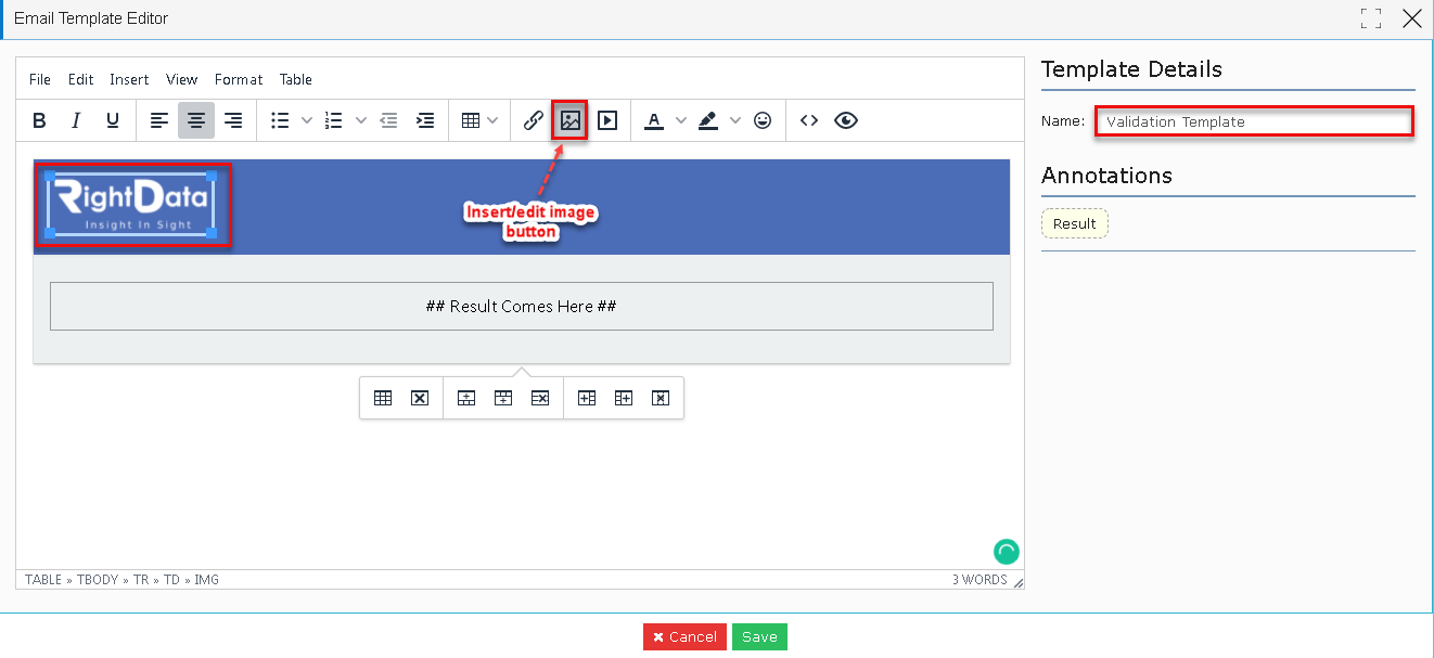 Custom Email Template – RightData