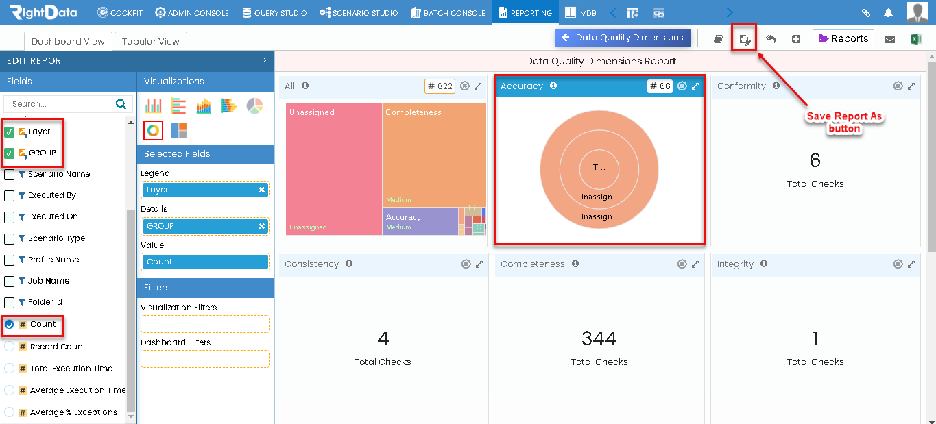 Data Quality Dimensions Dashboard – RightData
