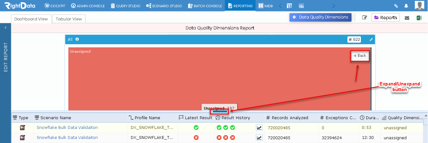 Data Quality Dimensions Dashboard – RightData