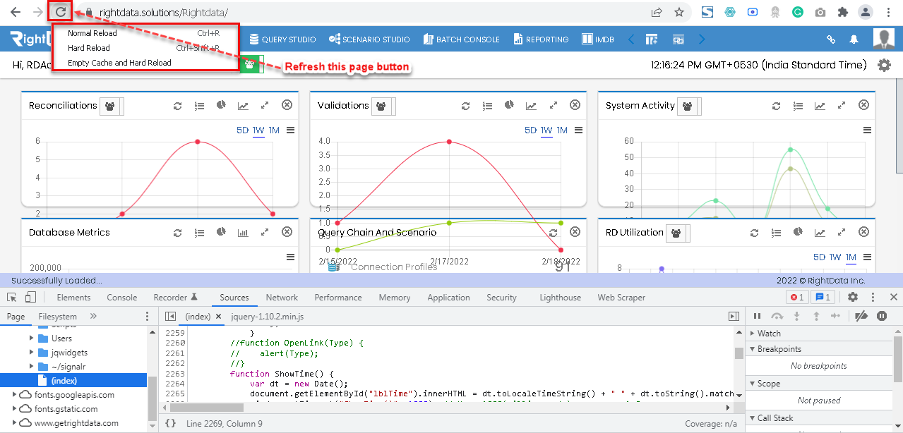 Instructions to clear cache and hard reload the browser – RightData