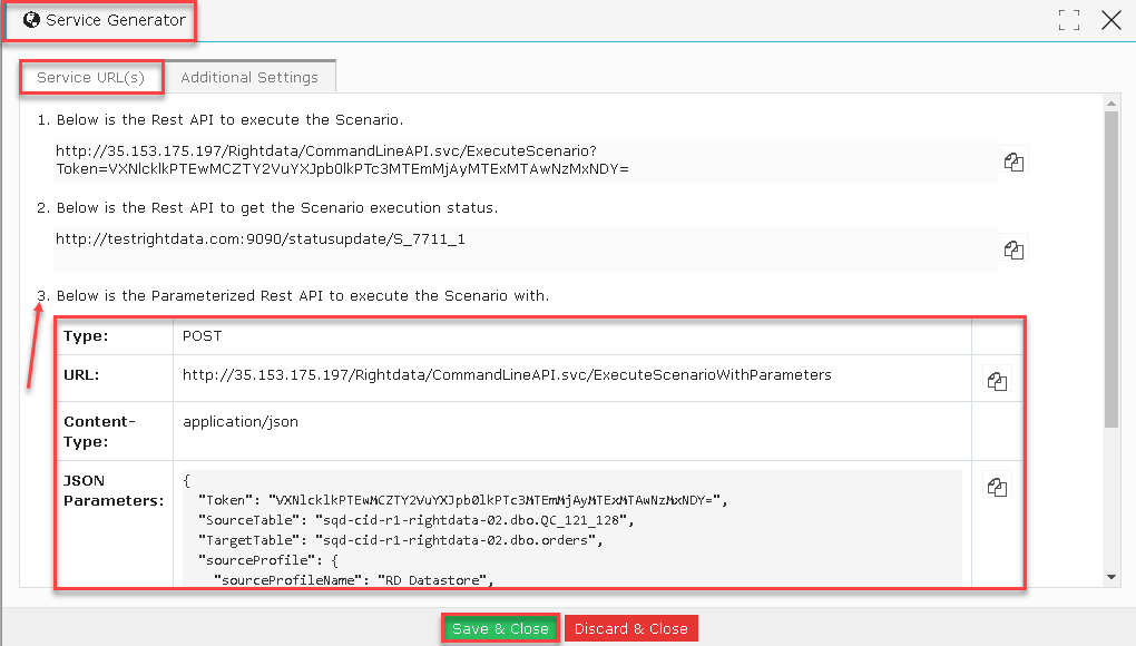 Source Connection String add-on within Scenarios Generate RD Service ...