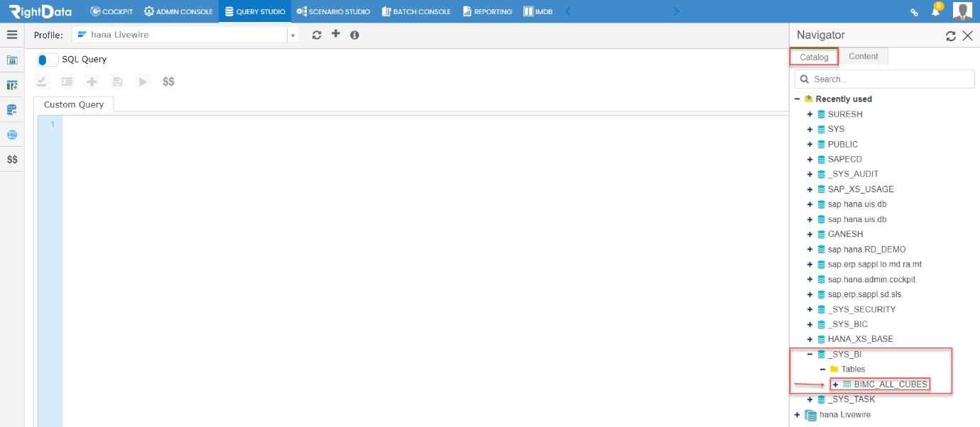 Query Execution Using Sap Hana Tables Rightdata