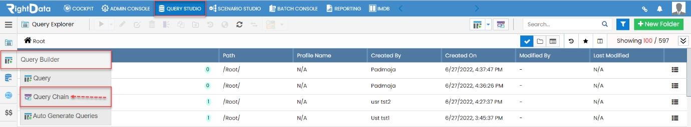 Query Chain execution using Aggregation transformation – RightData