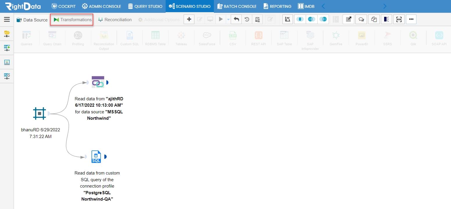 Functional Data Reconciliation Using Data Snapshot As Source Rightdata
