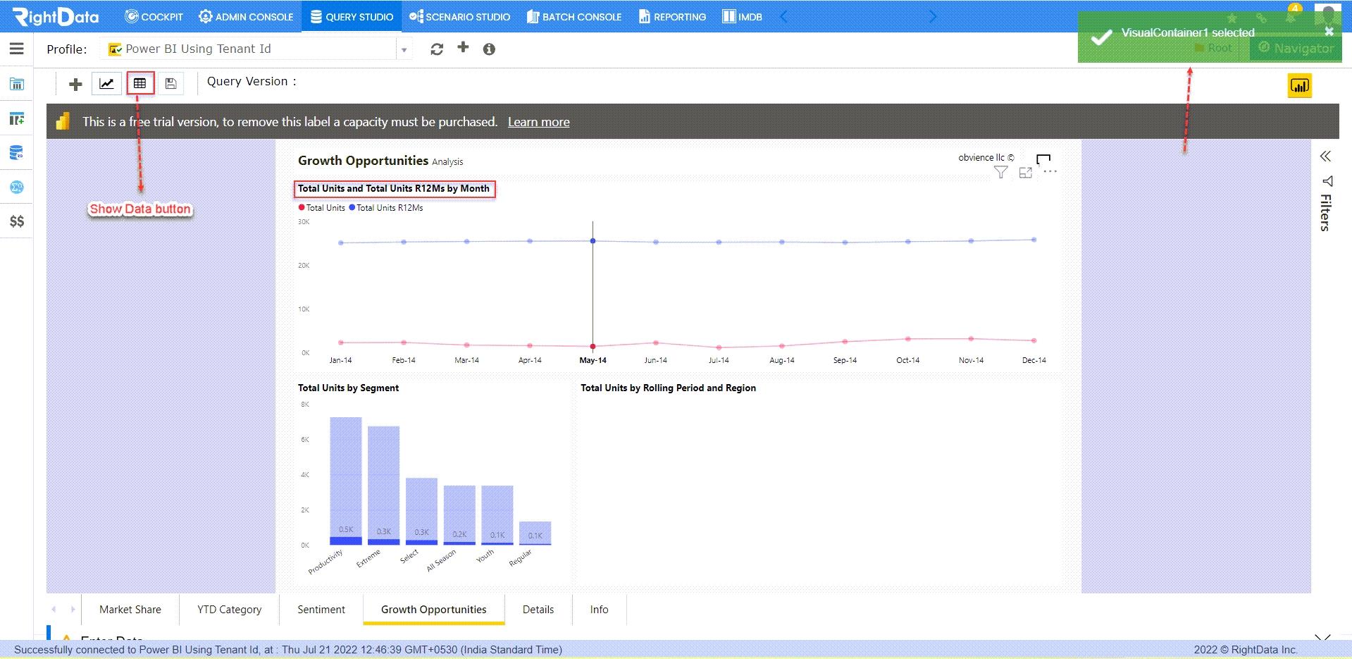 Creating queries on Power BI (static reports with visuals) – RightData