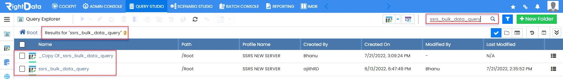 Creating a copy of an existing query – RightData