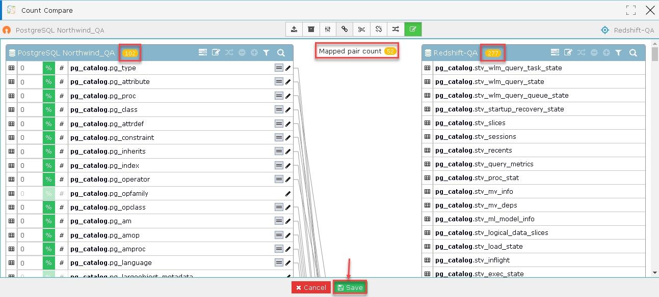 TDR Data comparison options – RightData