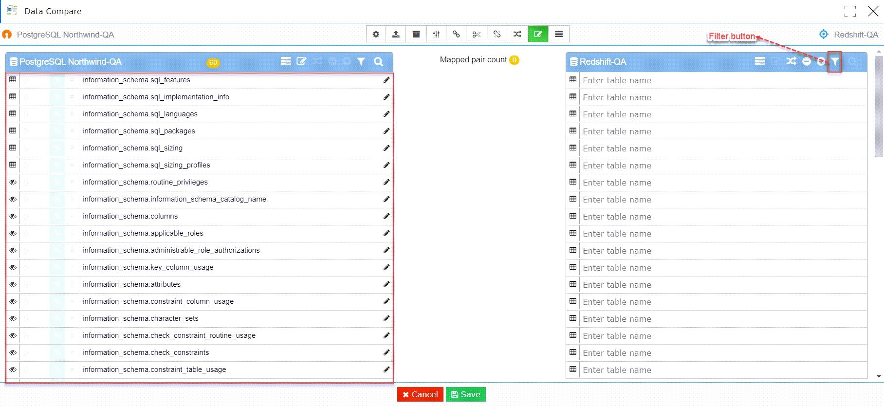 TDR Data comparison options – RightData