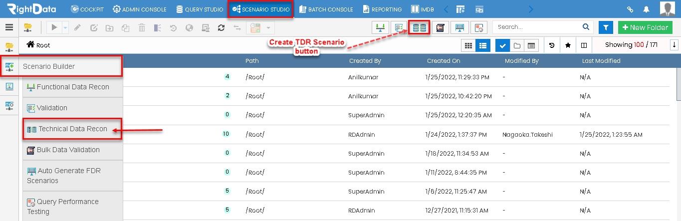 TDR Data comparison options – RightData