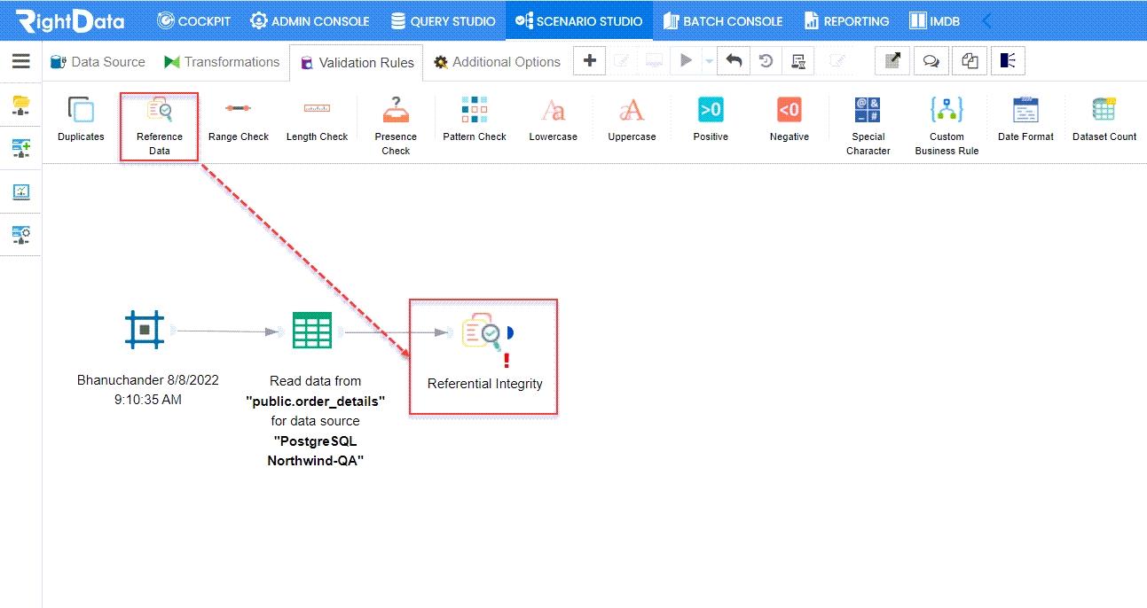 Validation Using Referential Integrity Check Business Rule Rightdata