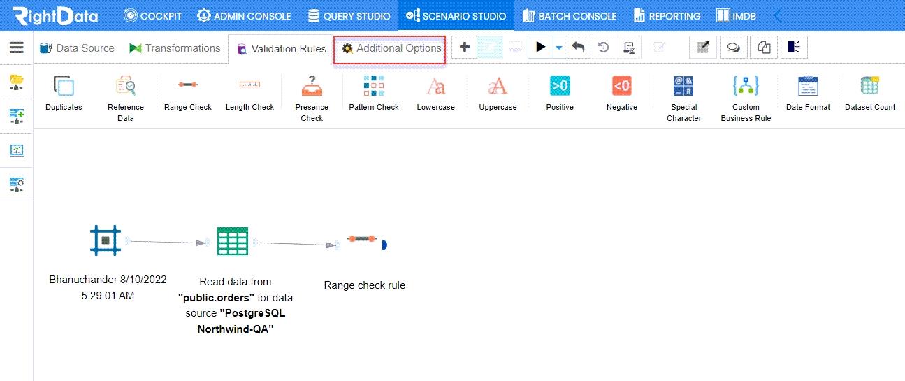 Validation using Range Check business rule – RightData