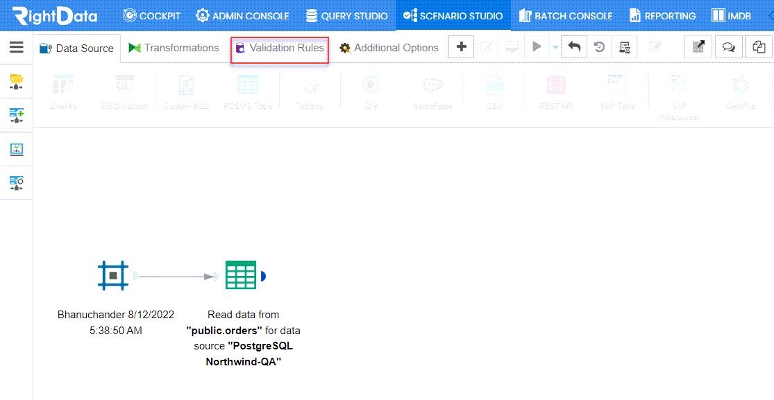 Validation using Pattern Check business rule – RightData