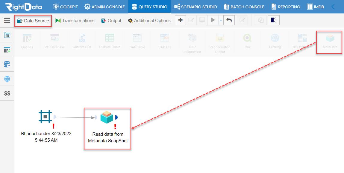 QC execution using snapshot Output of a Metadata – RightData QC execution using snapshot Output of a Metadata – RightData