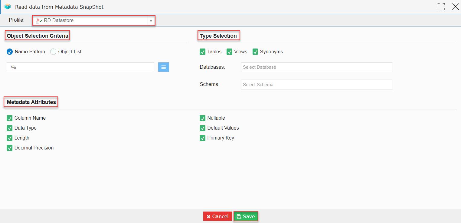 Qc Execution Using Snapshot Output Of A Metadata Rightdata