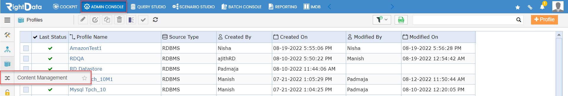 Query Chains Content Management system – RightData